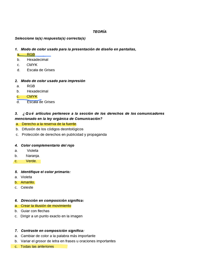 Banco Preguntas y Respuestas COMPLETO | PDF