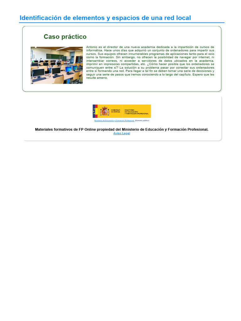 SMR - RL02 Identificación de Elementos y Espacios de Una Red Local | PDF | Red de computadoras ...