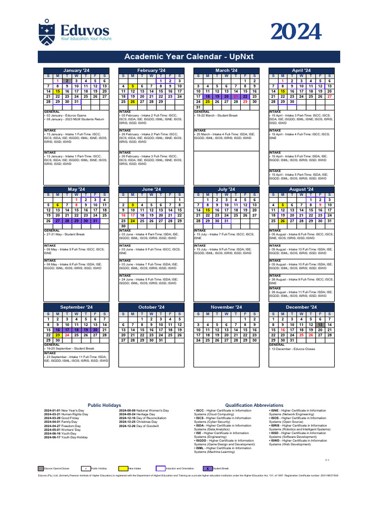 Academic Calendars 2024 UpNxt | PDF | Computer Science | Computing
