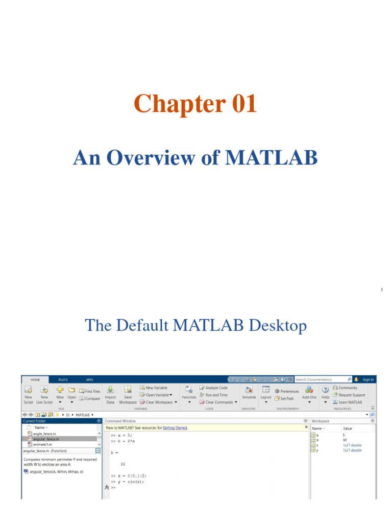 MATLAB Basics and Commands Guide | PDF | Teaching Methods & Materials