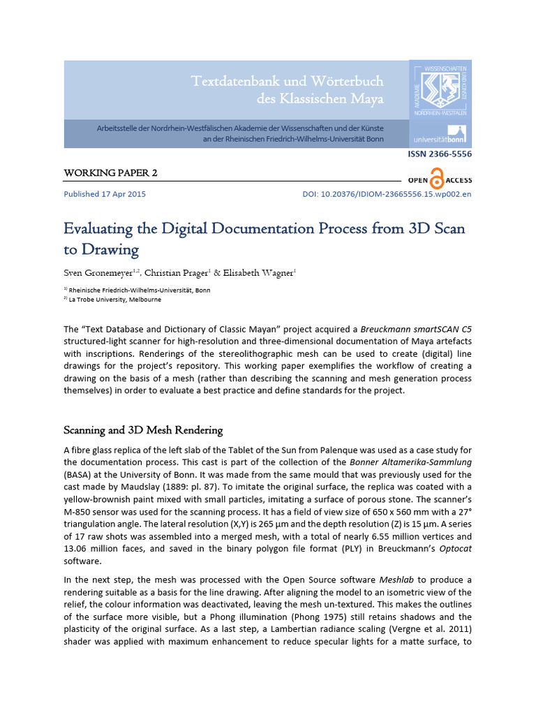 Evaluating The Digital Documentation Process From 3D Scan To Drawing | PDF | Drawing | Rendering ...