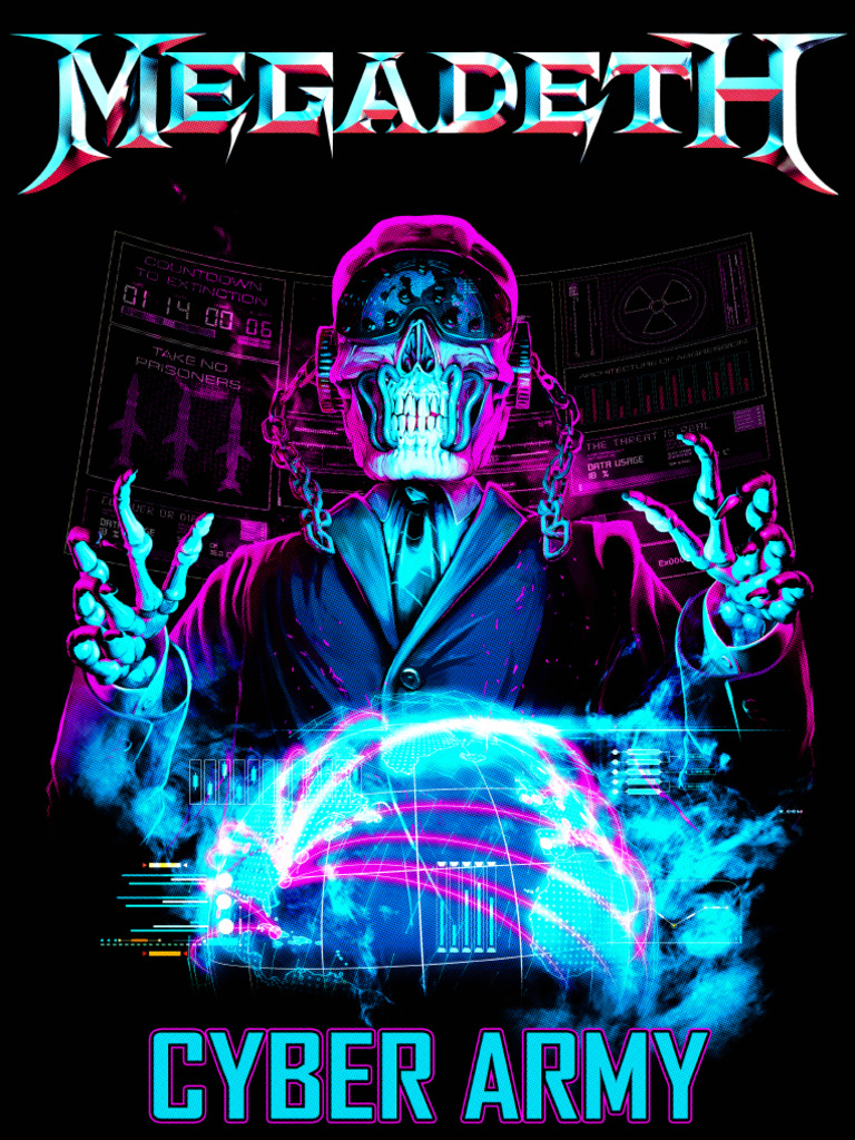 Megadeth - Cyber Army - Semitono DTF 300 DPI | PDF