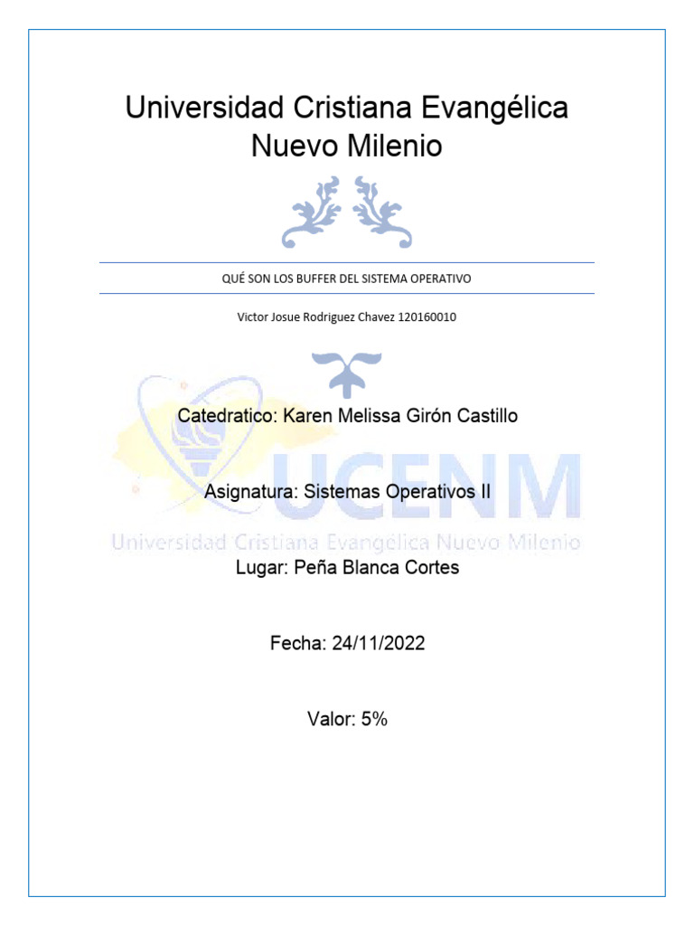 Qué Son Los Buffer Del Sistema Operativo | PDF