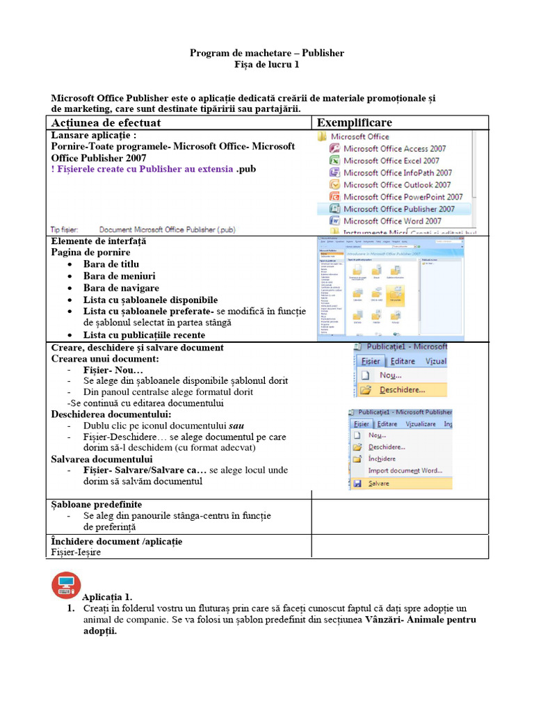 Fisa 1 Publisher | PDF