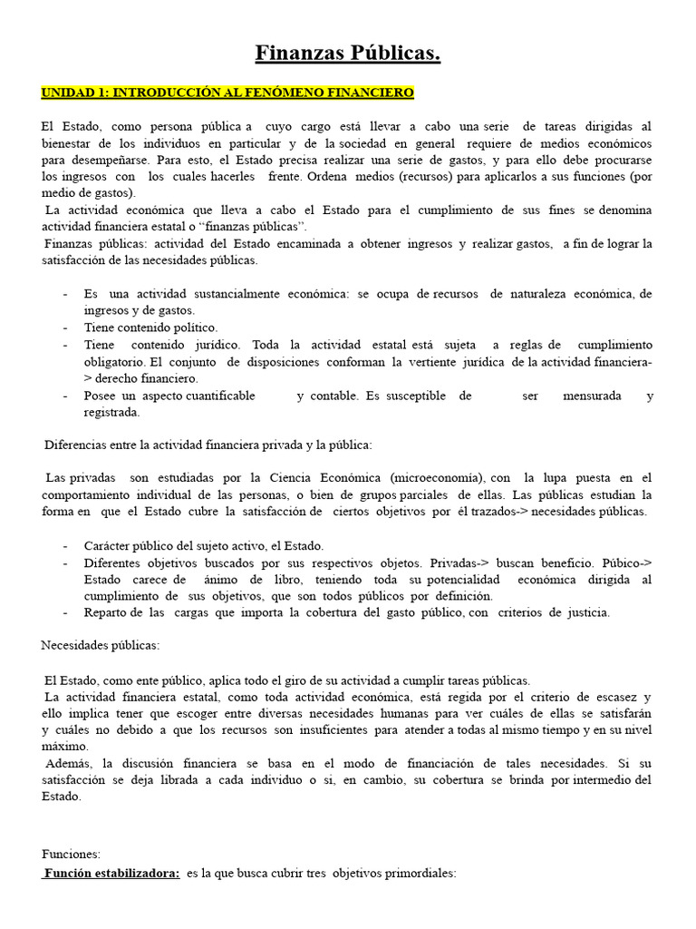 Finanzas Públicas | PDF | Impuestos | Inflación