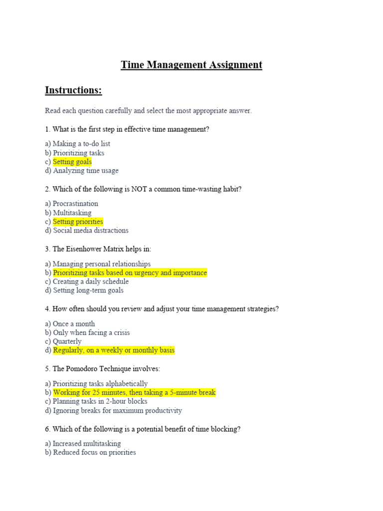 Francisco Javier Manrique Parra - Time Management Assignment | PDF