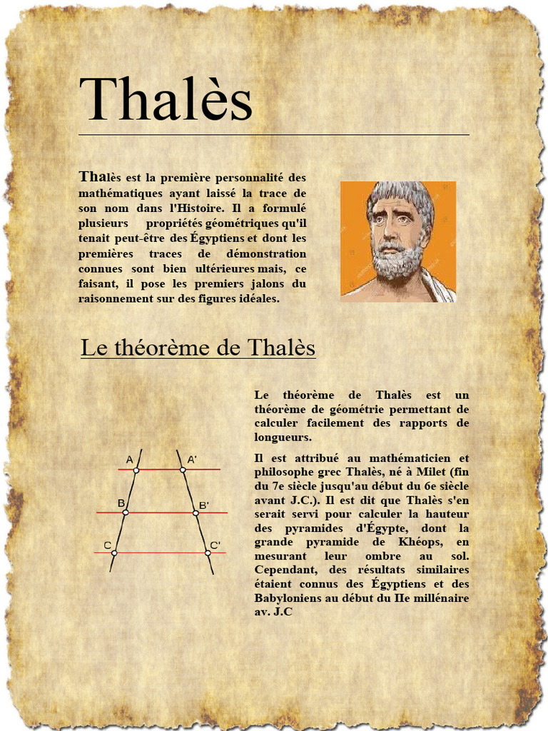 Le Theoreme de Thales | PDF