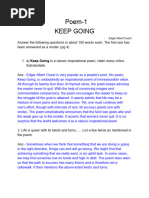 Poem-1 Keep Going.. | PDF | Poetry