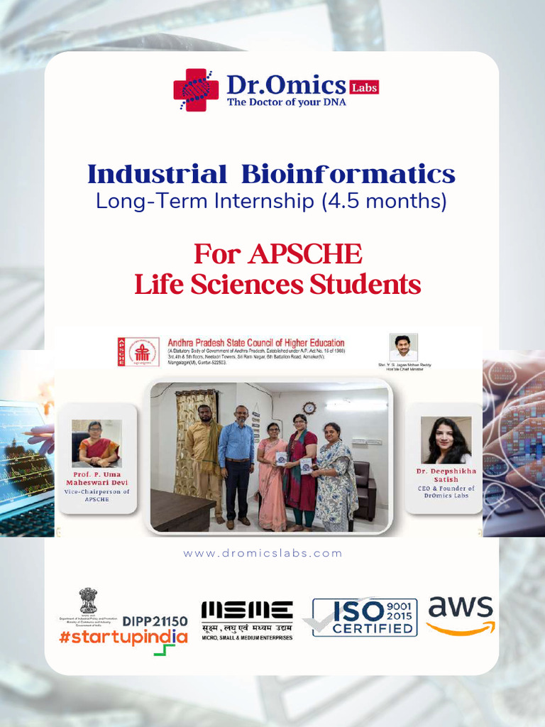 APSCHE Industrial Bioinformatics Long Term Internship | PDF