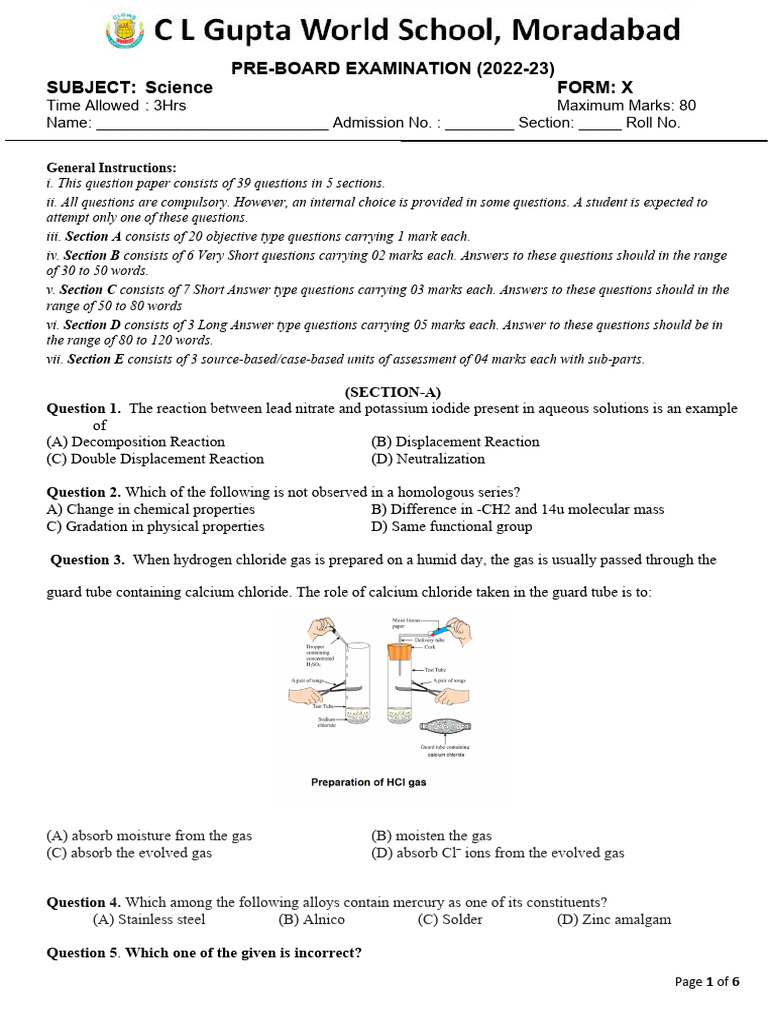 Science Class X | PDF | Redox | Chlorine