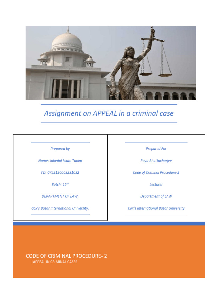 Criminal Appeals in Bangladesh: Overview | PDF | Magistrate | Appeal