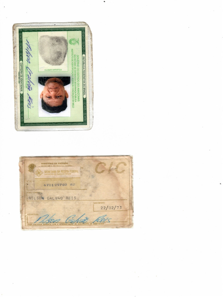 RG - CPF Nilson Galvao | PDF