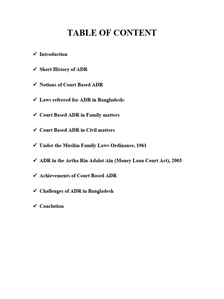Adr Assignment On Court Based Adr | PDF
