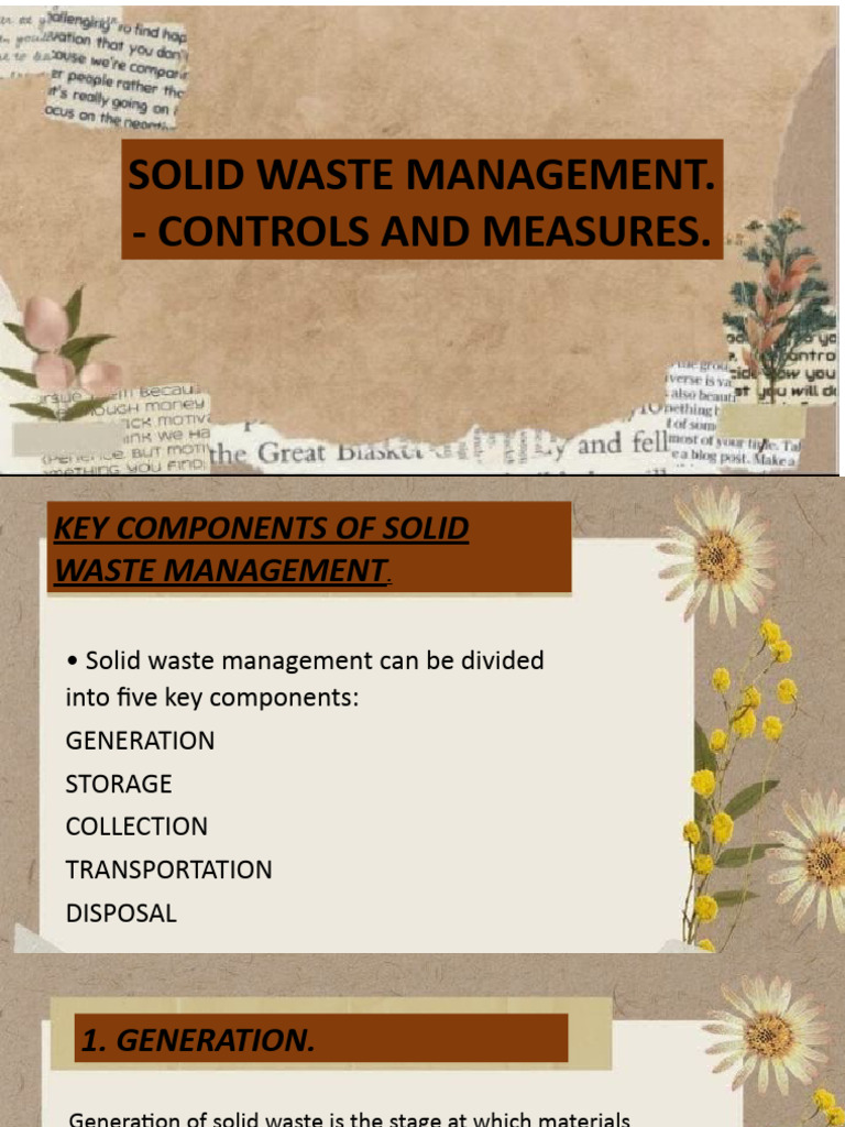 Solid Waste Management Control and Measures | PDF | Waste | Municipal ...