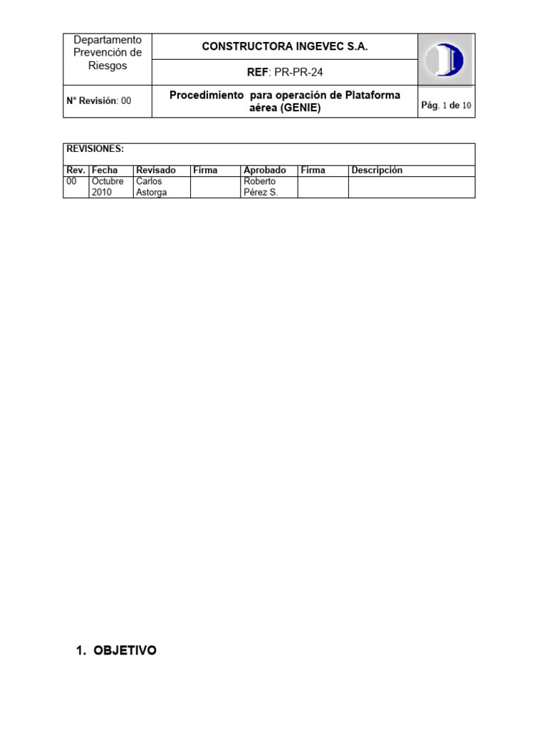 PR-PR-24 Brazo Hidraulico GENIE | PDF | Neumático