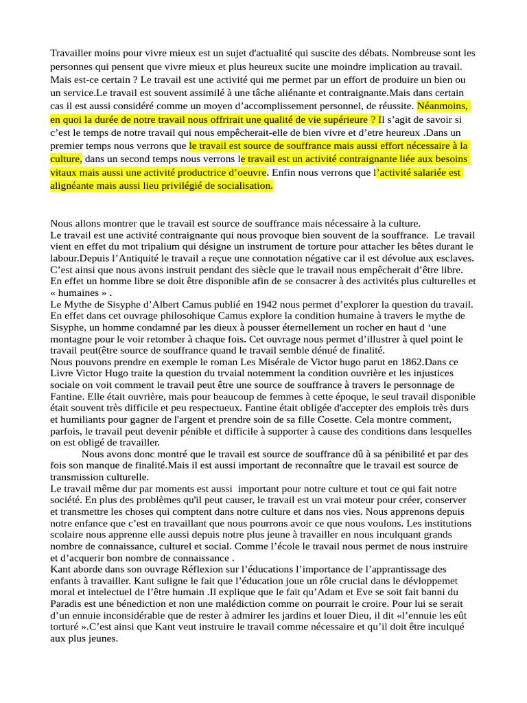 Dissert Travail | PDF | Karl Marx