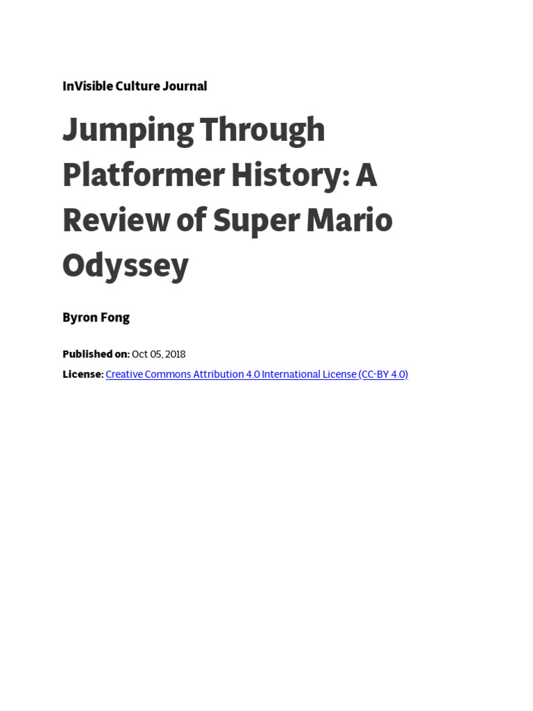 Jumping Through Platformer History: A Review of Super Mario Odyssey ...