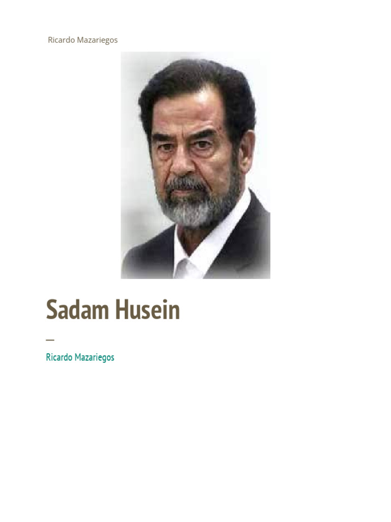 Saddam Hussein: Régimen y Caída | PDF | Política | Viajes y turismo