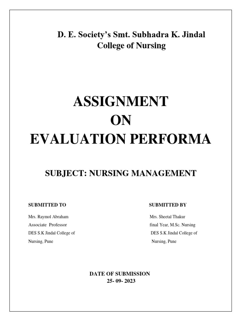 Evaluation Performa | PDF | Educational Assessment | Evaluation