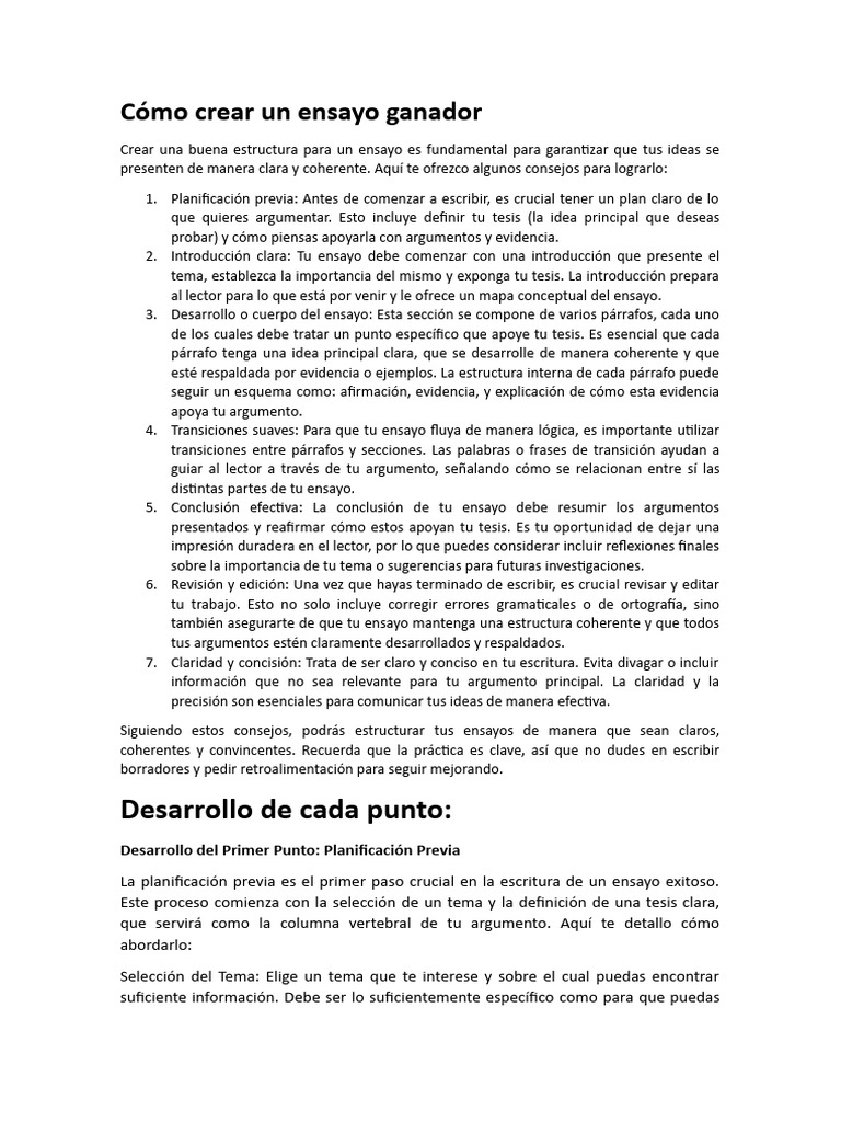 Cómo Crear Un Ensayo | PDF | Ensayos | Argumento