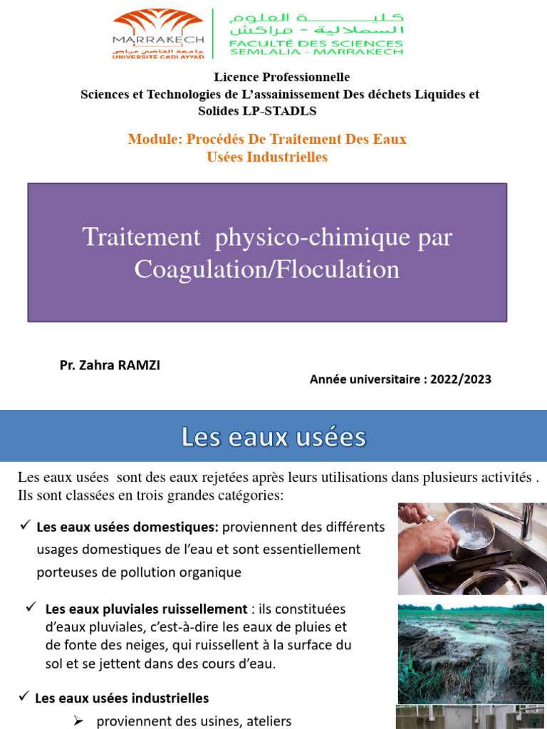 Coagulation-Floculation des Eaux Usées | PDF | Colloïde | Eaux usées