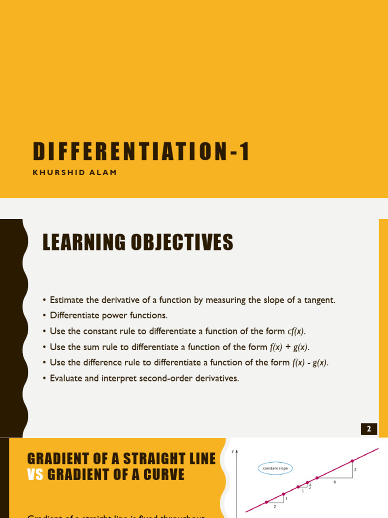 Differentiation 01 | PDF | Gradient | Tangent