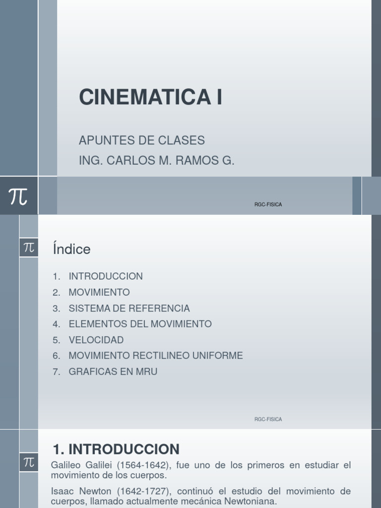 Cap.3 Cinematica Mru Presentacion | PDF | Velocidad | Cinemática