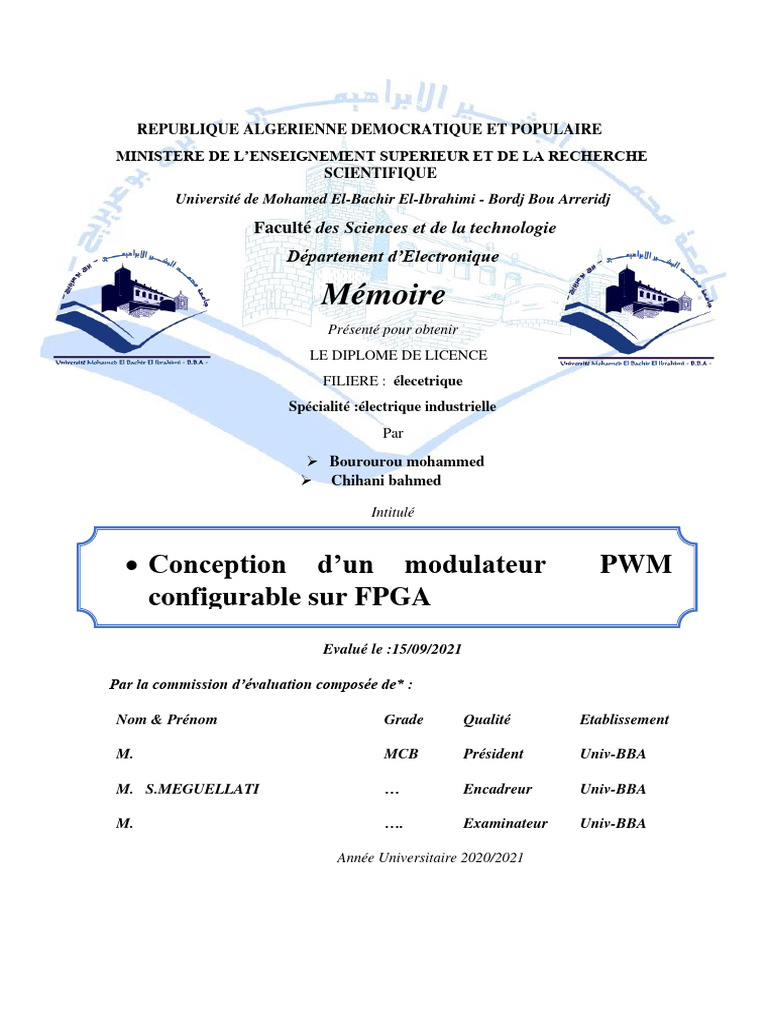 Memoire PWM Final | PDF