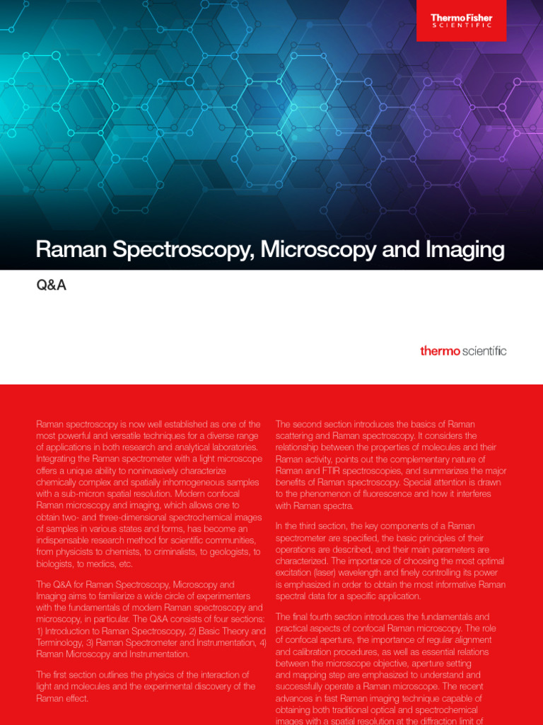 TFS Raman Spectroscopy Microscopy and Imaging | PDF
