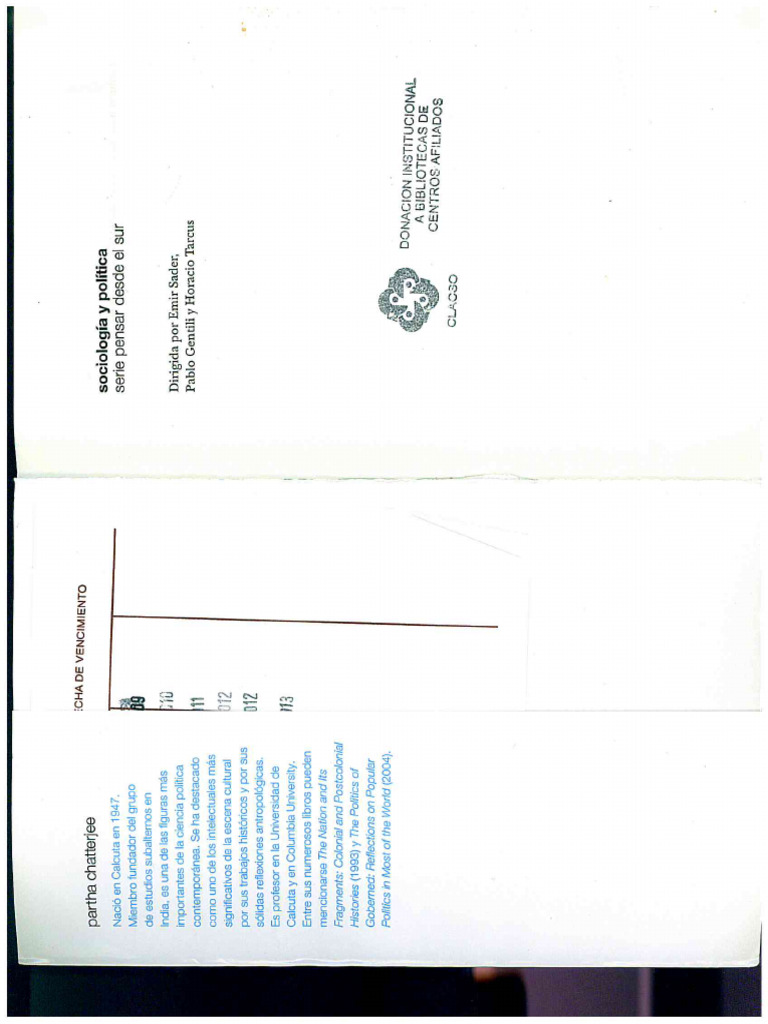 Partha Chatterjee-La Nación en Tiempo Heterogéneo | PDF