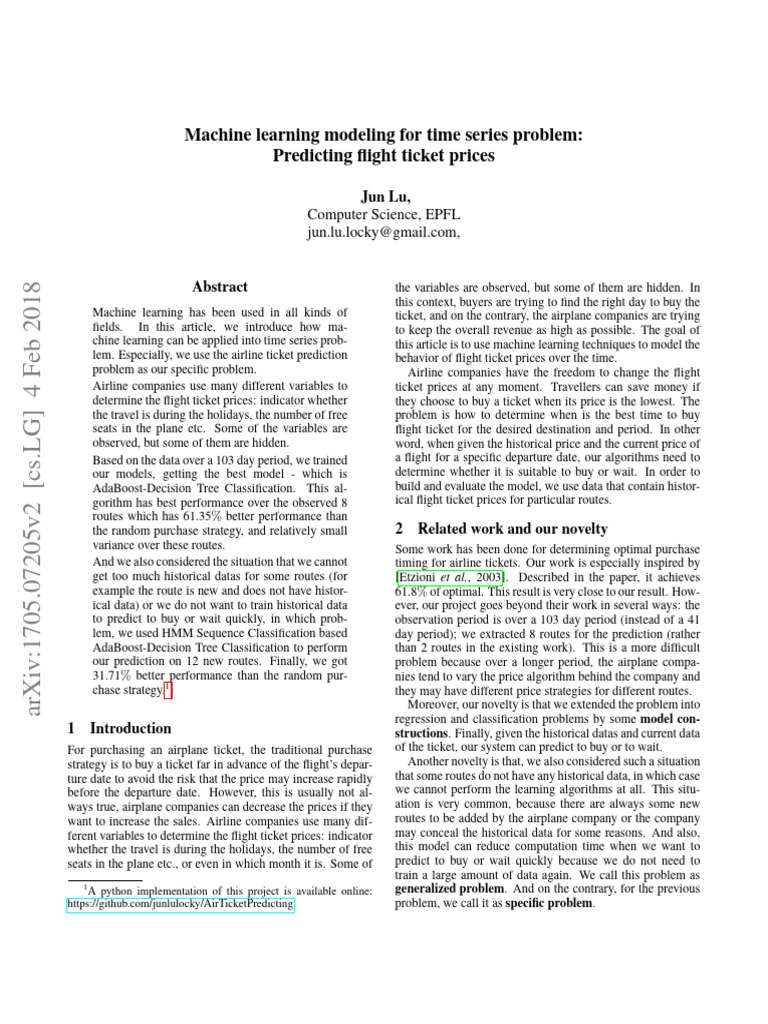 Machine Learning Modeling For Time Series Problem | PDF Machine Learning Modeling For Time Series Problem | PDF
