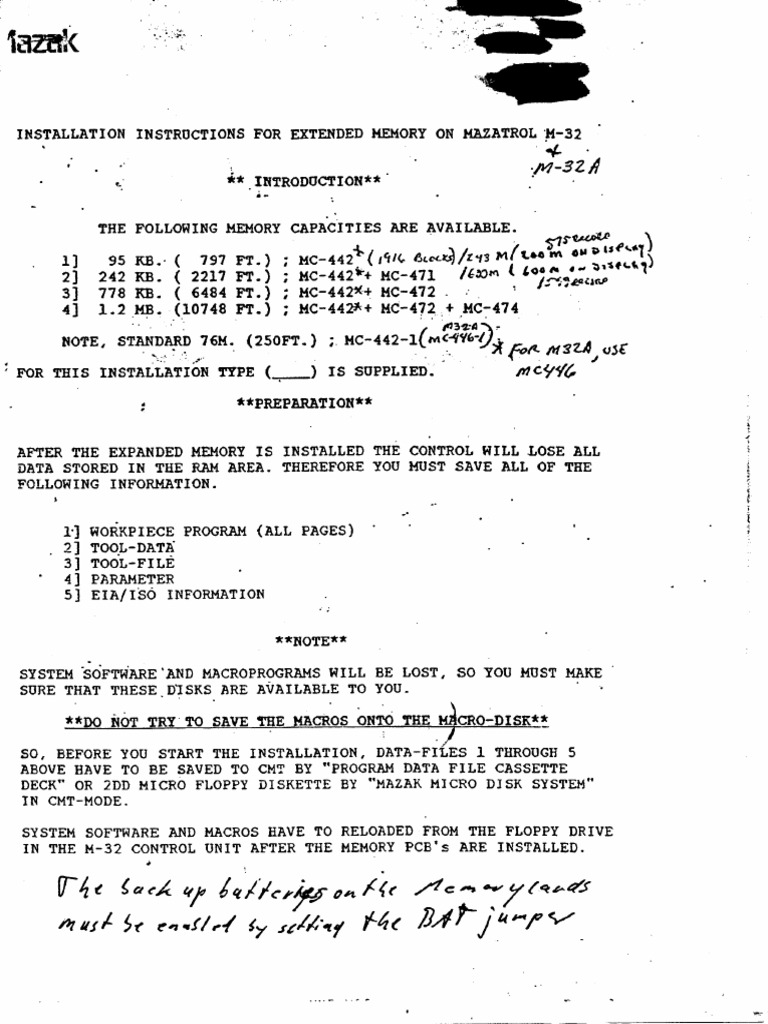 M32 Memory Install | PDF