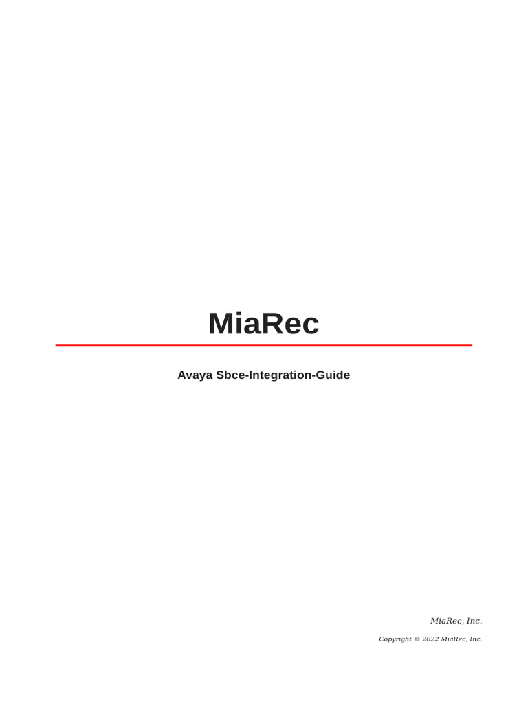 Avaya Sbce Integration Guide | Download Free PDF | Session Initiation Protocol | Port (Computer ...