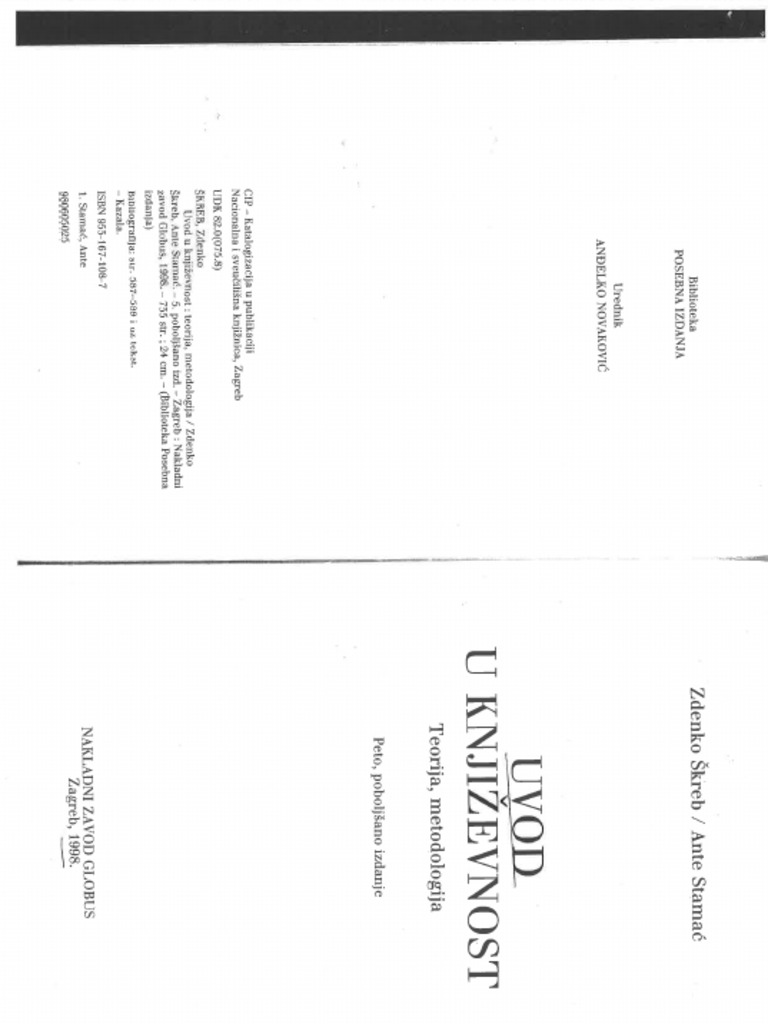 Uvod U Knjizevnost | PDF