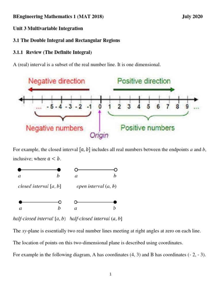 3.1 The Double Integral and Rectangular Regions | PDF | Interval ...