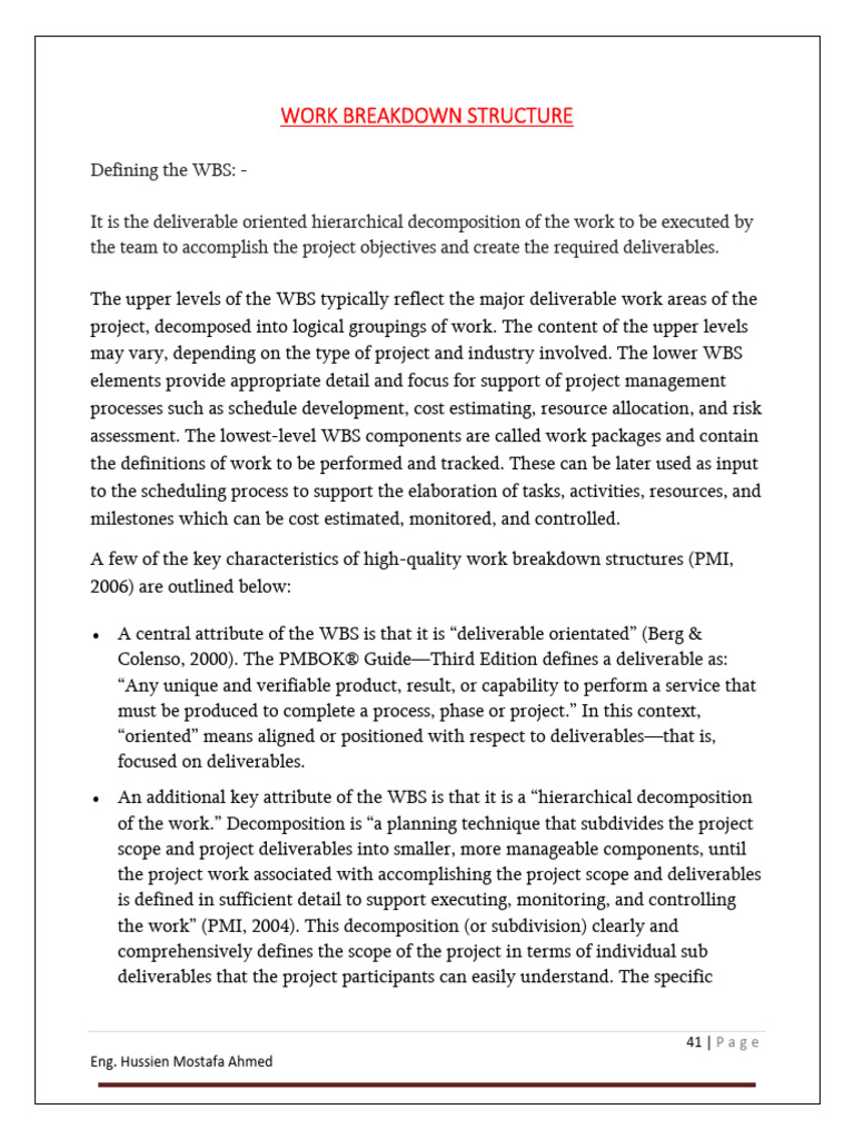 WBS 1 | PDF