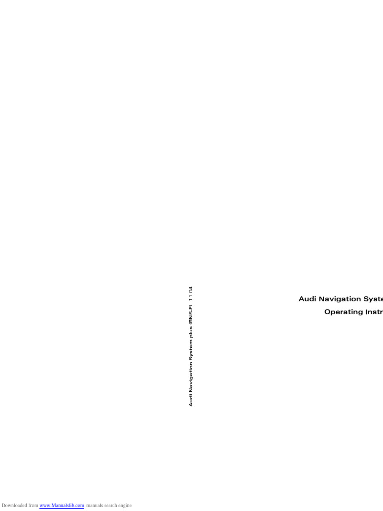 Audi RNS-E Navigation System Guide | PDF | Manual Transmission | Radio