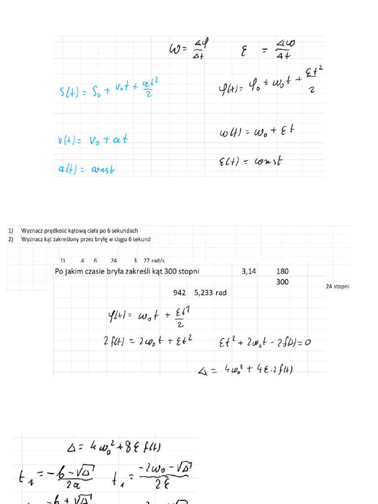 Kinematyka Bryy | PDF