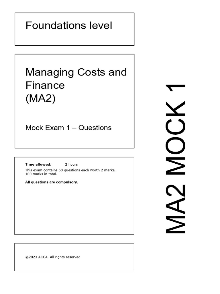 MA2 Mock 1-Qs - 2023-24 | PDF | Net Present Value | Internal Rate Of Return MA2 Mock 1-Qs - 2023-24 | PDF | Net Present Value | Internal Rate Of Return