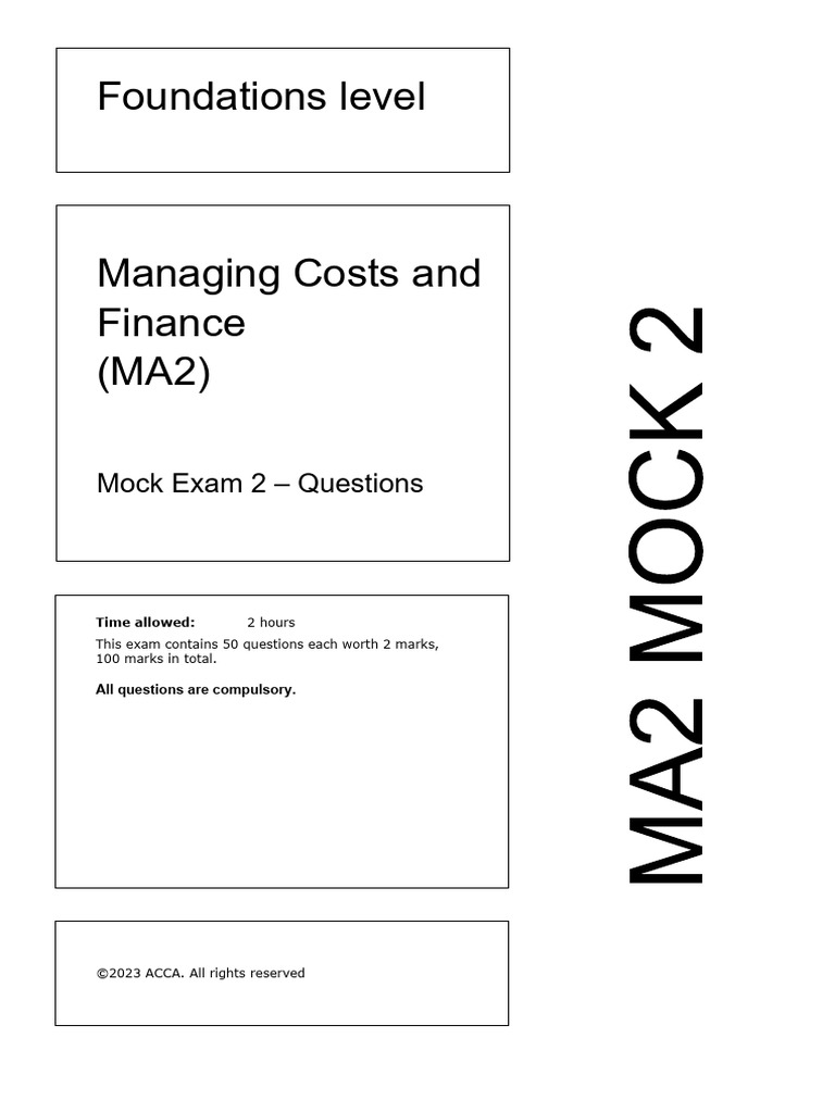 MA2 Mock 2-Qs - 2023-24 | PDF