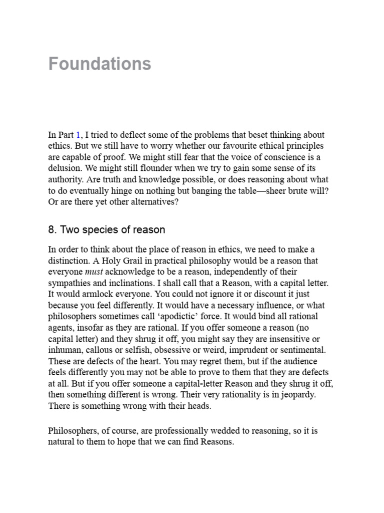 Blackburn - Part 2 Foundations | PDF | Reason | Rationalism