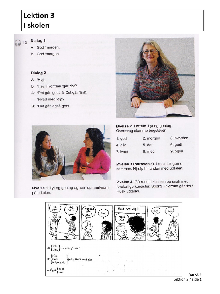 Lektion 03. I Skolen 19-20 | PDF