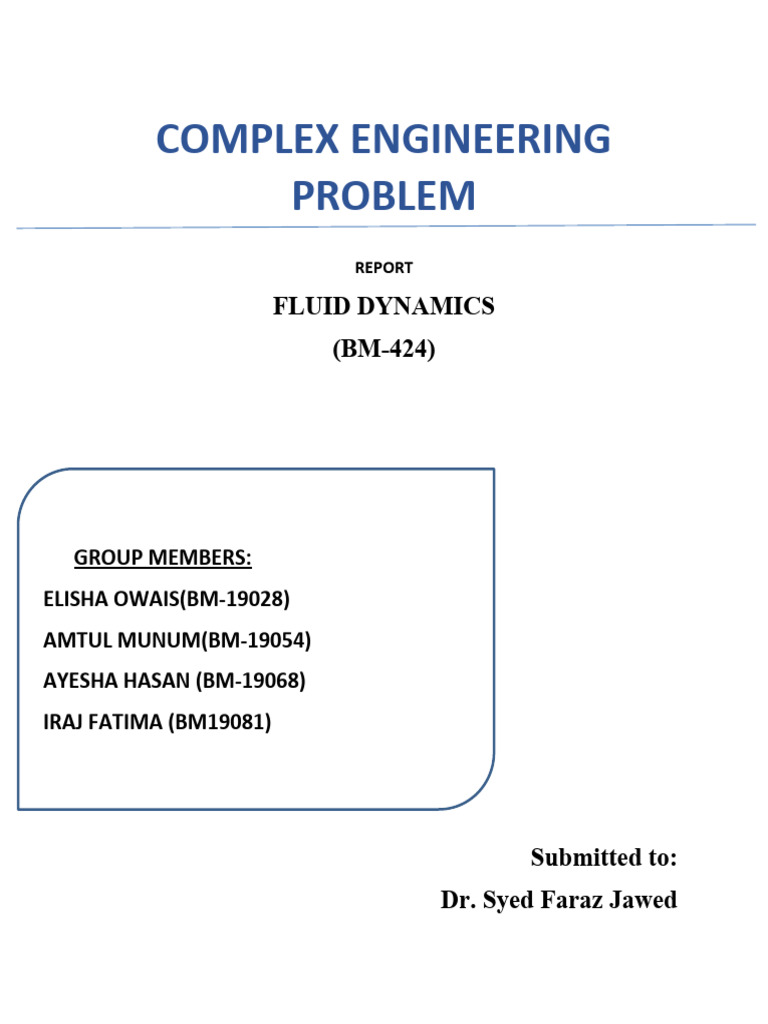 Complex Engineering Problem-1 | PDF