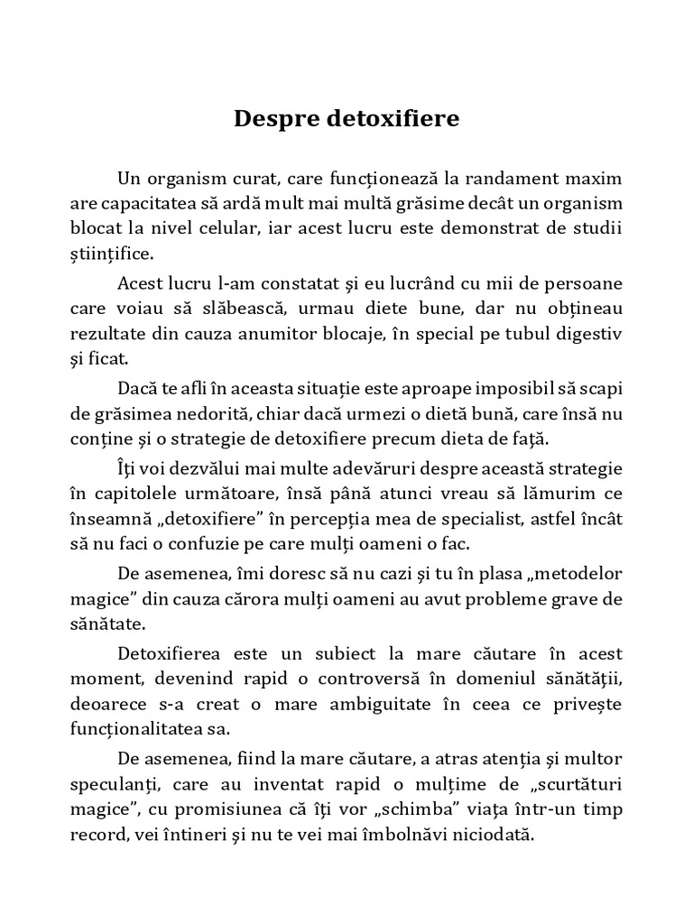 Despre Dieta DETOX | PDF