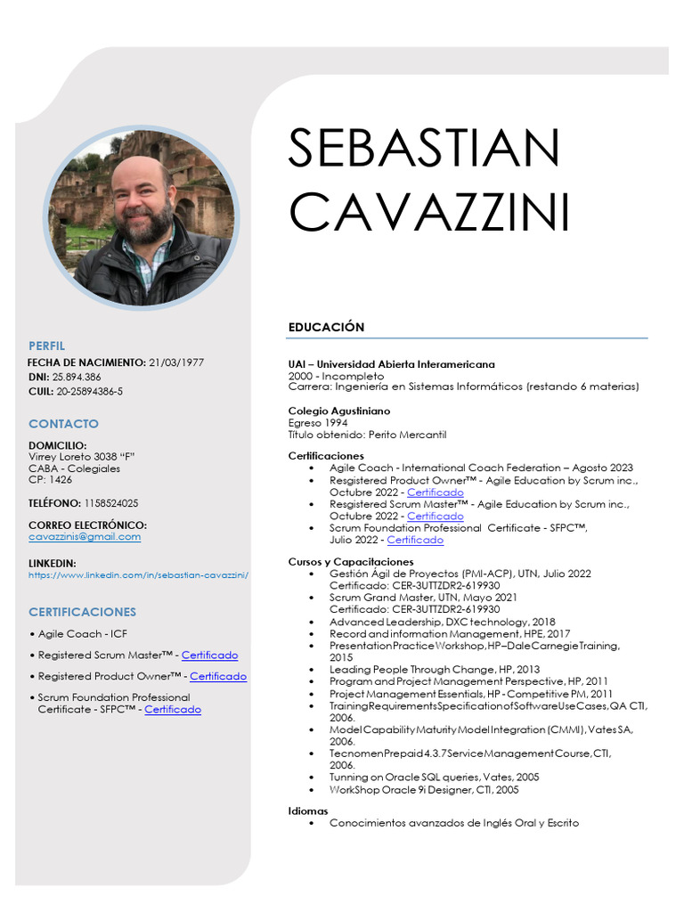 CV - Cavazzini Sebastian 202401 | PDF