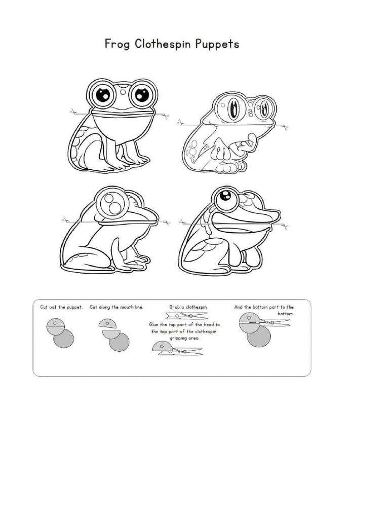 Clothespin Puppet - Rana y Sapo | PDF