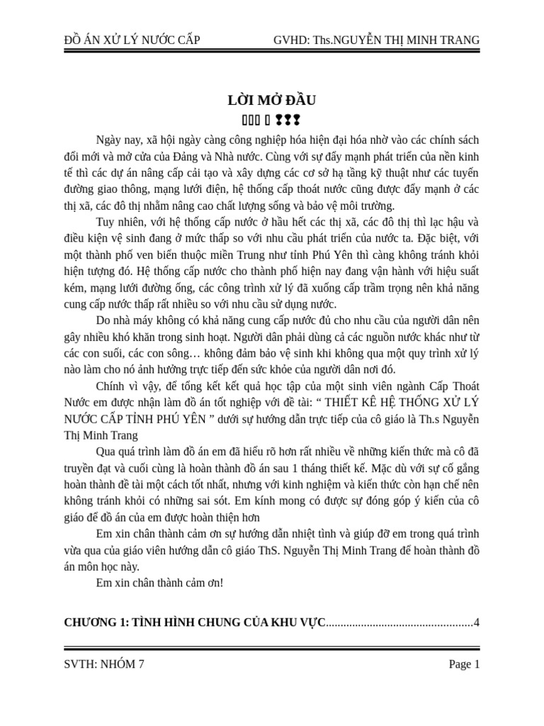 (123doc) Do An Thiet Ke Nha May Xu Ly Nuoc Cap Cong Suat Vua Va Nho | PDF