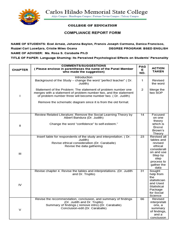 COMPLIANCE-REPORT-FORM Thesis It | PDF | Science | Cognition