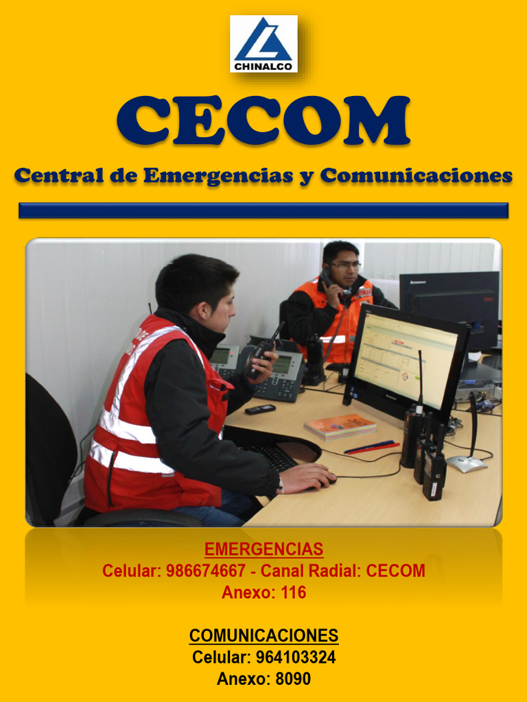 Cartilla de Emergencia - CECOM - Mina | PDF