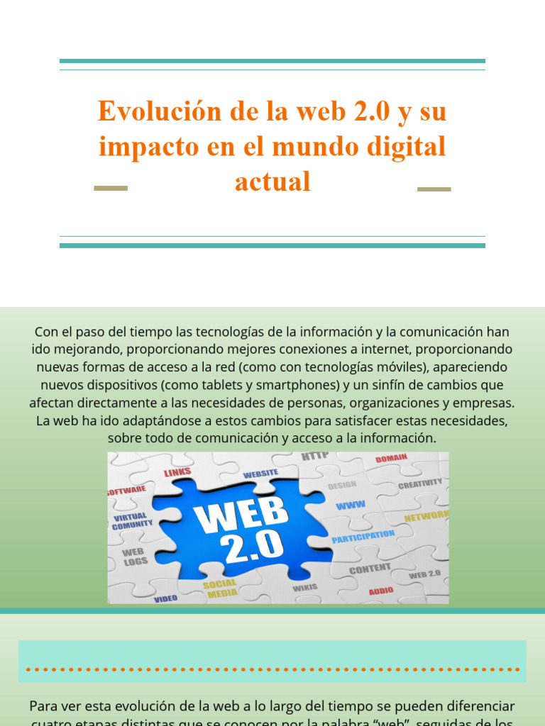 Evolución de La Web 2.0 y Su Impacto en El Mundo Digital Actual | PDF ...
